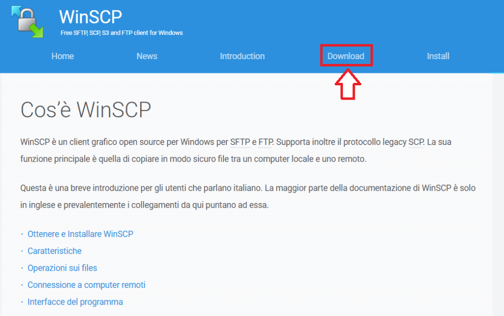 Come scaricare WinSCP su Windows